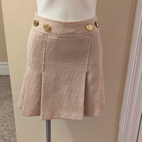 Milly | Skirts | Milly Pale Pinkpeach Color Skirt With Gold Faux Button ...